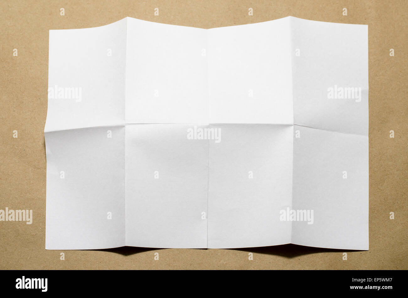 Empty white Crumpled paper on brown color background Stock Photo - Alamy