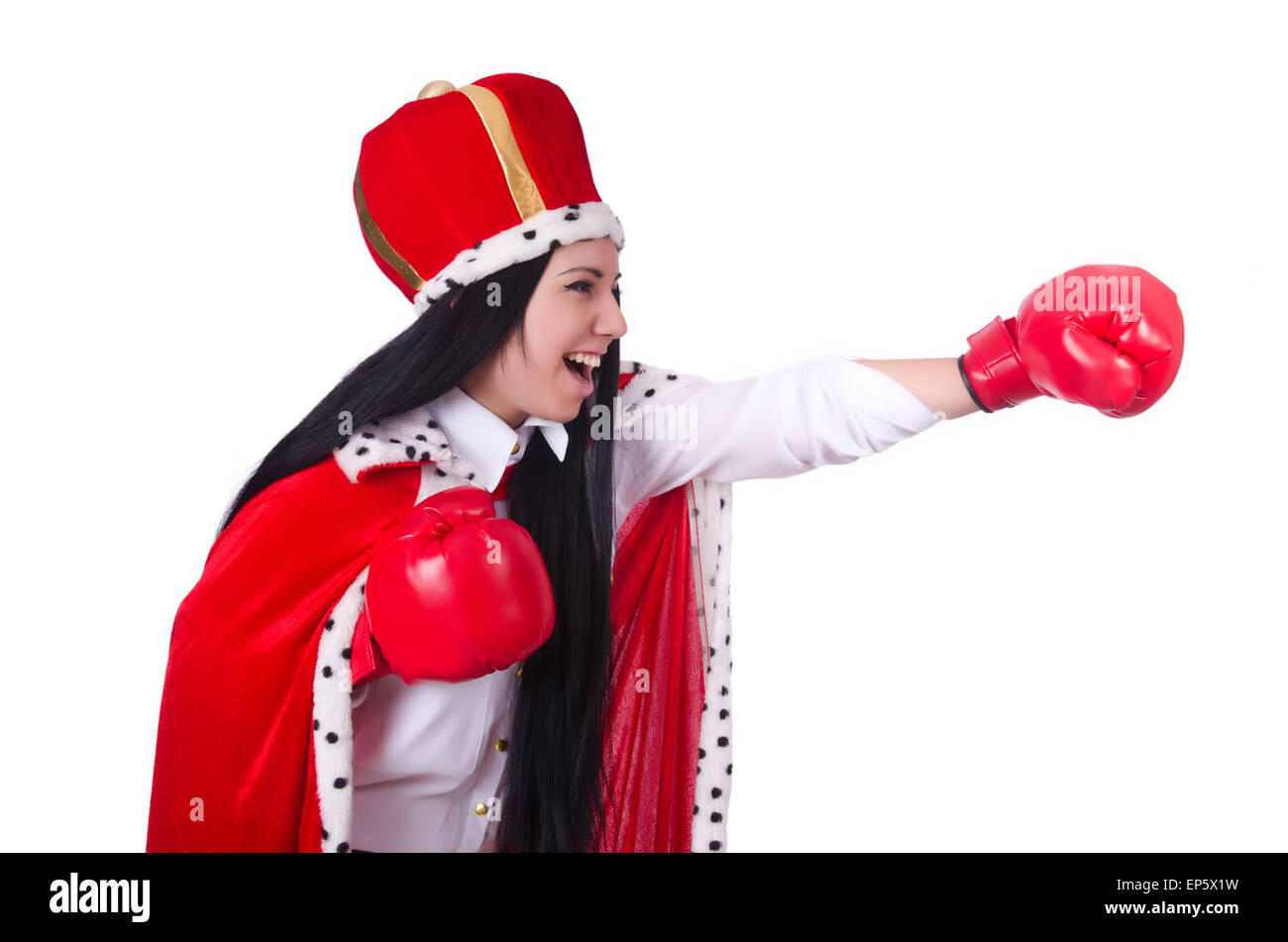 Woman queen boxing gloves hi-res stock photography and images - Alamy