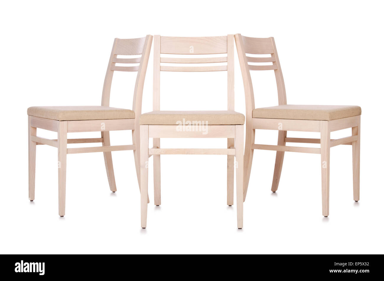 Set of chairs isolated on white Stock Photo - Alamy