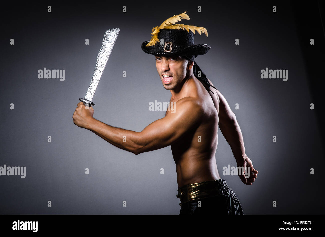 Ripper pirate in the dark room Stock Photo - Alamy
