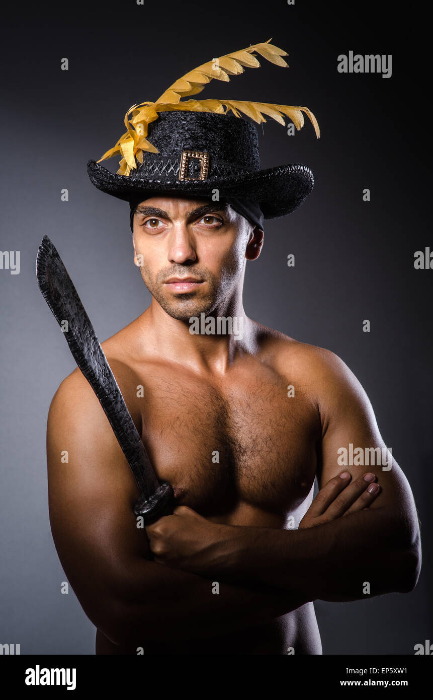 Ripper pirate in the dark room Stock Photo - Alamy