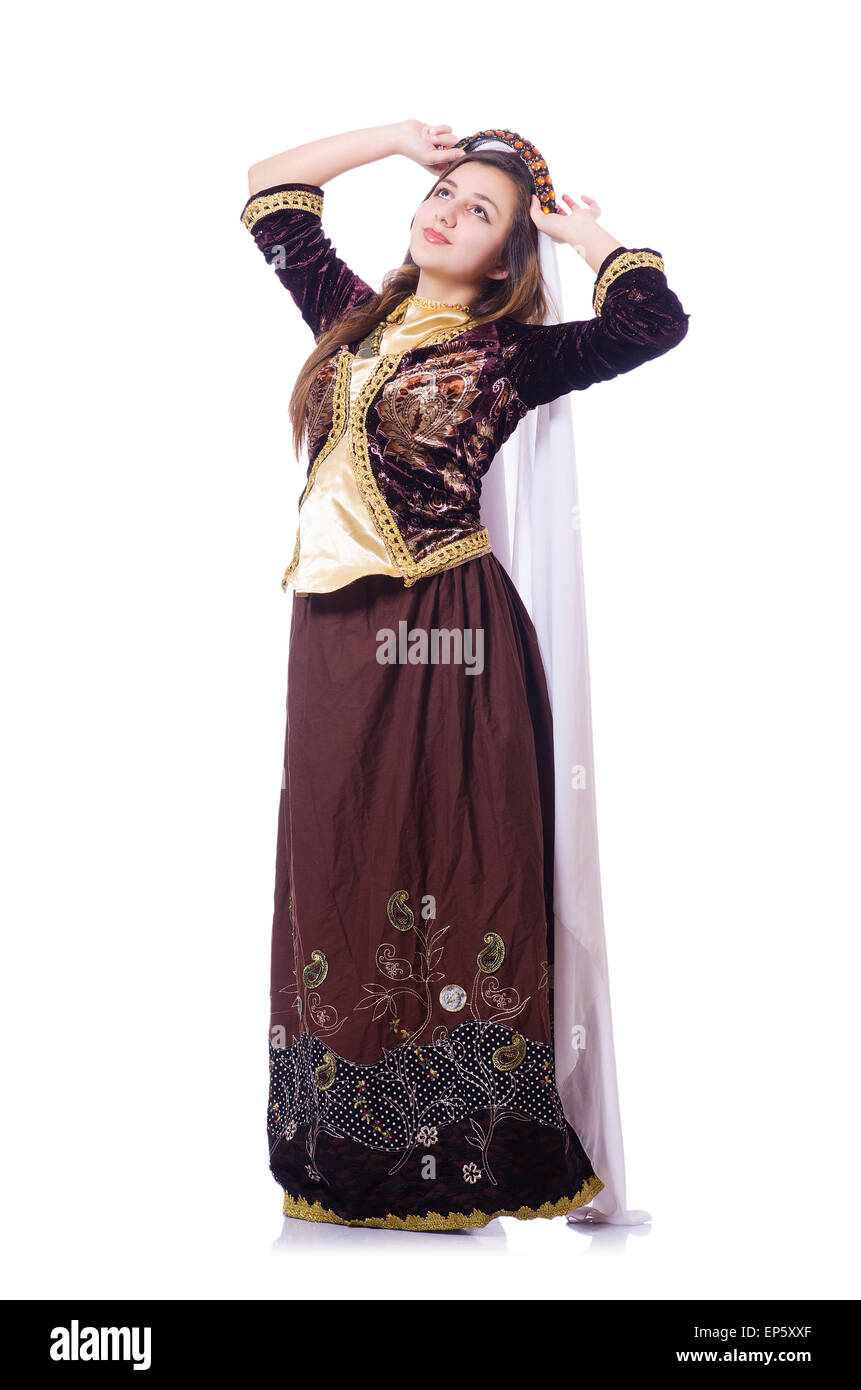 Young lady dancing traditional azeri dance Stock Photo - Alamy