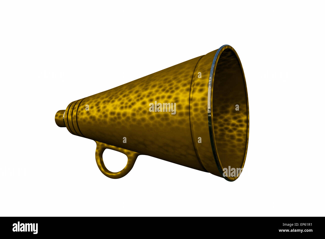 old megaphone isolated on white background Stock Photo - Alamy