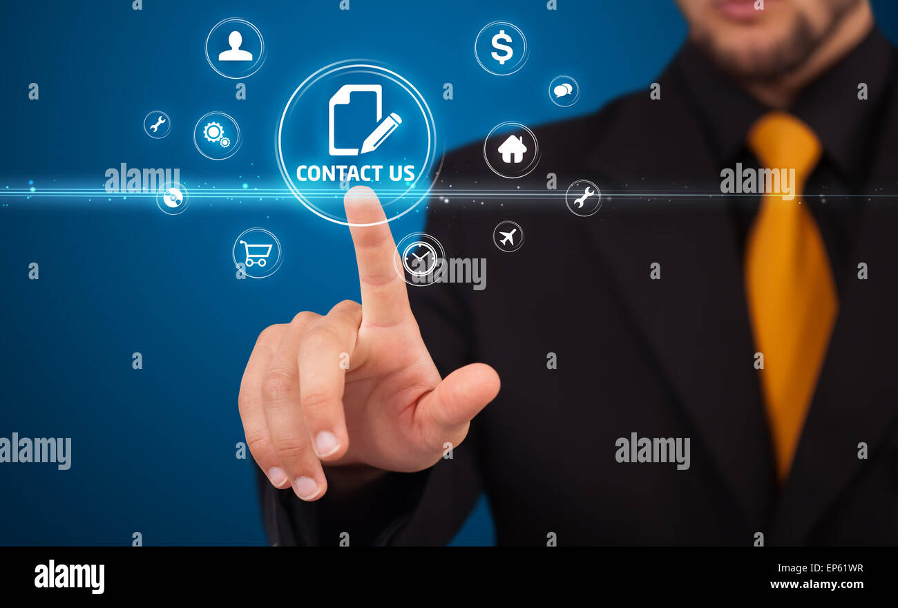 Business button icon online messaging hi-res stock photography and ...