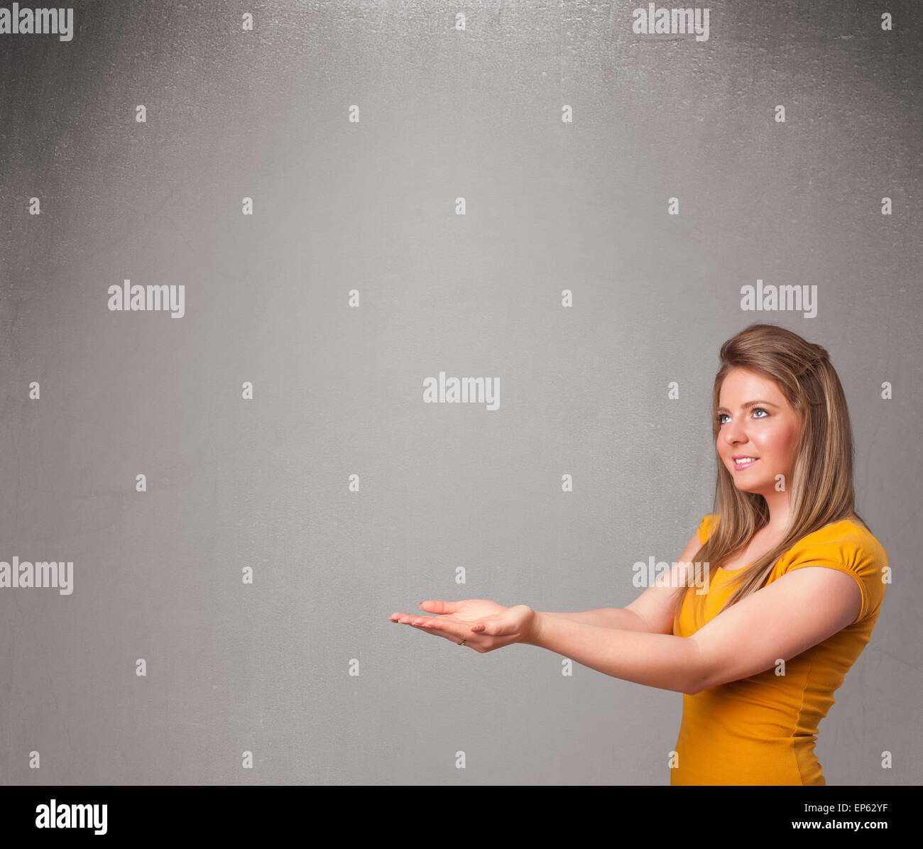 Beautiful student girl presenting hi-res stock photography and images ...