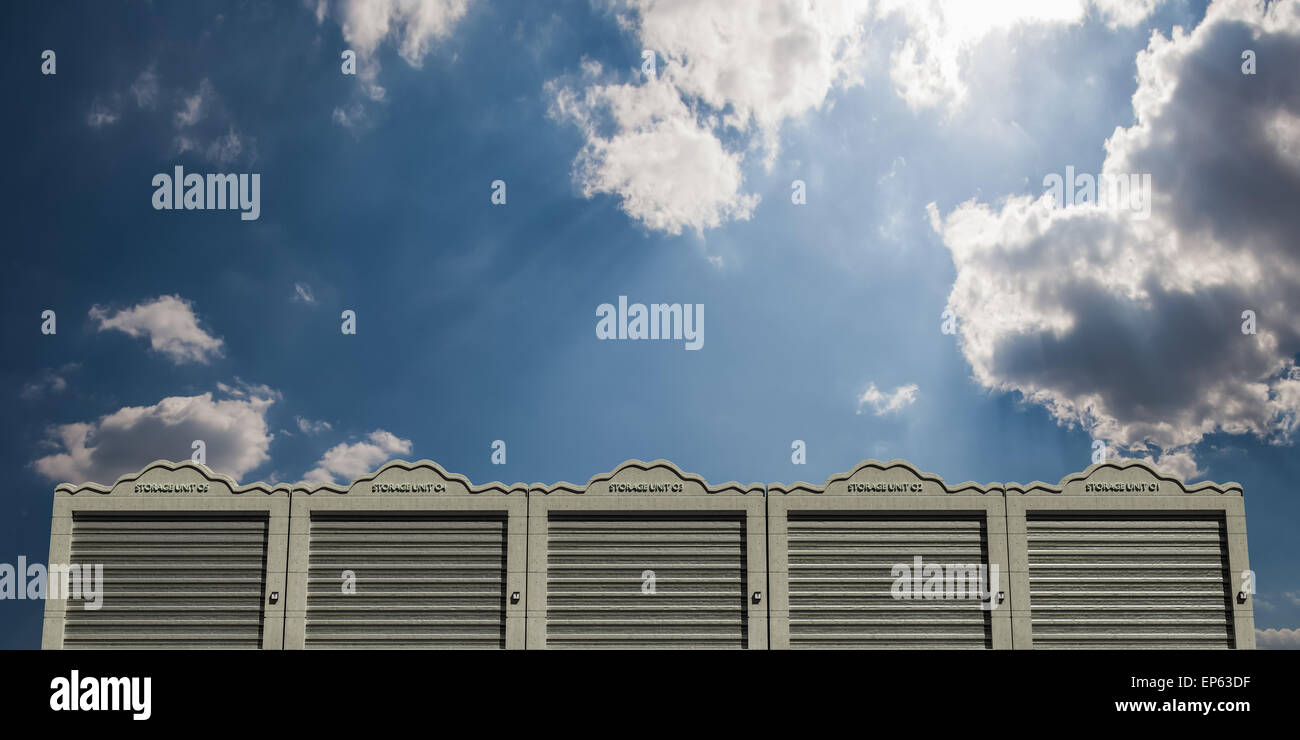 self storage modern concrete units Stock Photo - Alamy