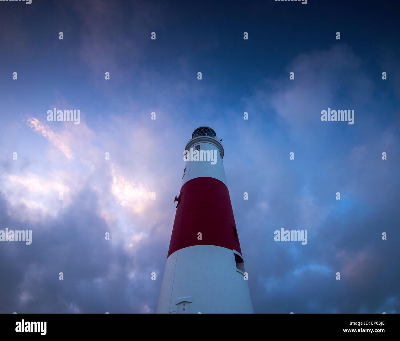 Sunset at Portland Bill Lighthouse in Dorset, England UK Stock Photo ...
