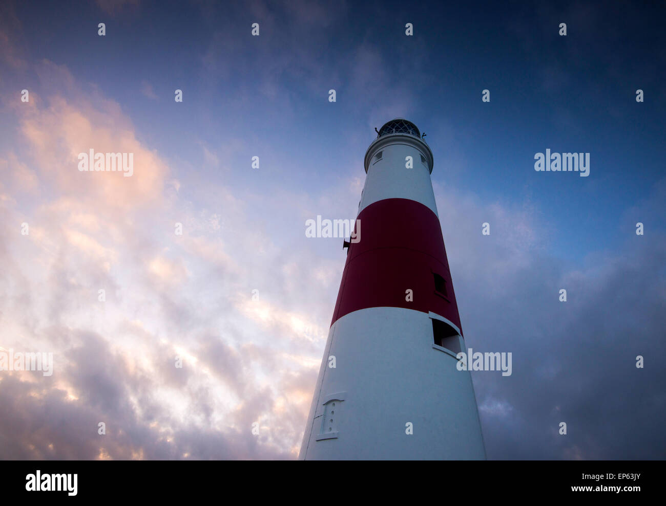 Sunset at Portland Bill Lighthouse in Dorset, England UK Stock Photo ...