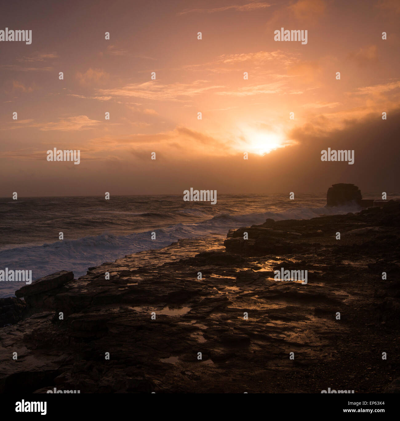 Sunset at Portland Bill in Dorset, England UK Stock Photo - Alamy