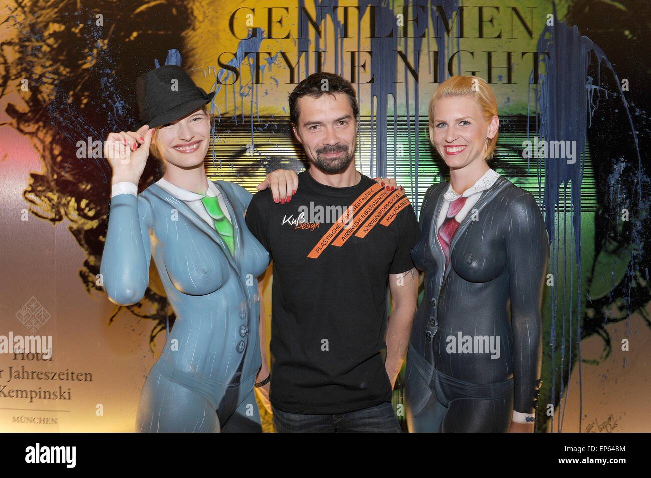 Munich, Germany. 13th May, 2015. The Austrian models Katharina (R) and ...