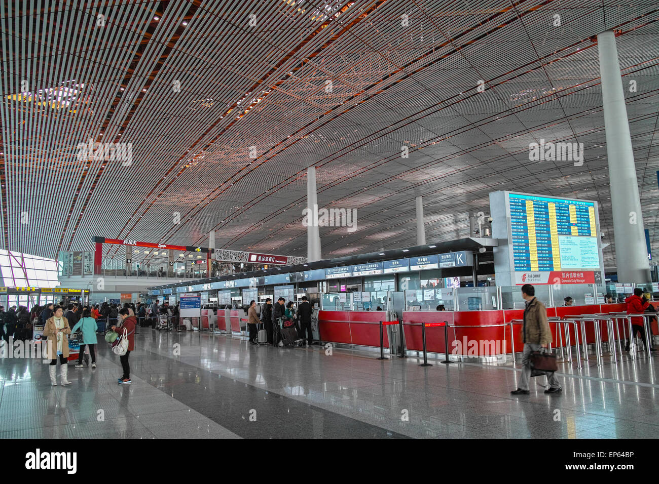Indoor of Beijing Capital International Airport Terminal 3 Stock Photo ...