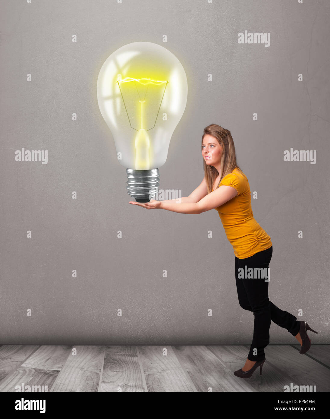 Beautiful lady holding realistic 3d hi-res stock photography and images ...