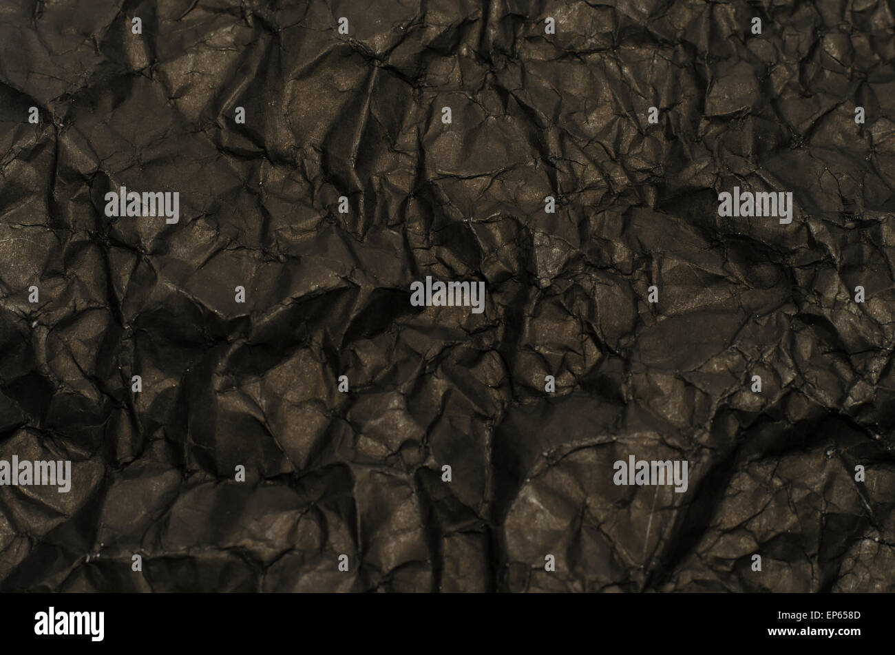 black crumpled paper texture background Stock Photo - Alamy