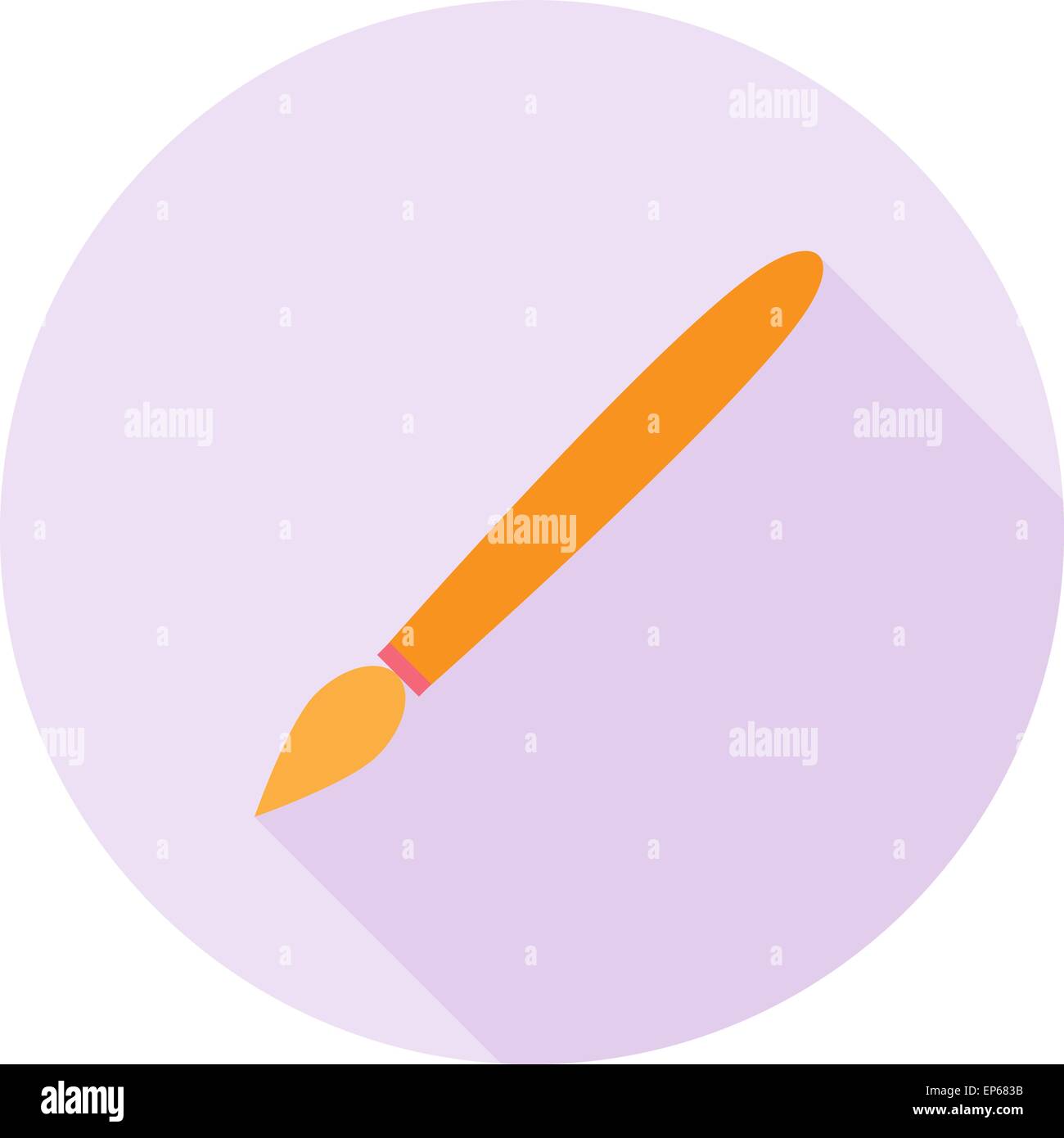 Brush, vector illustration. Flat design Stock Vector Image & Art - Alamy