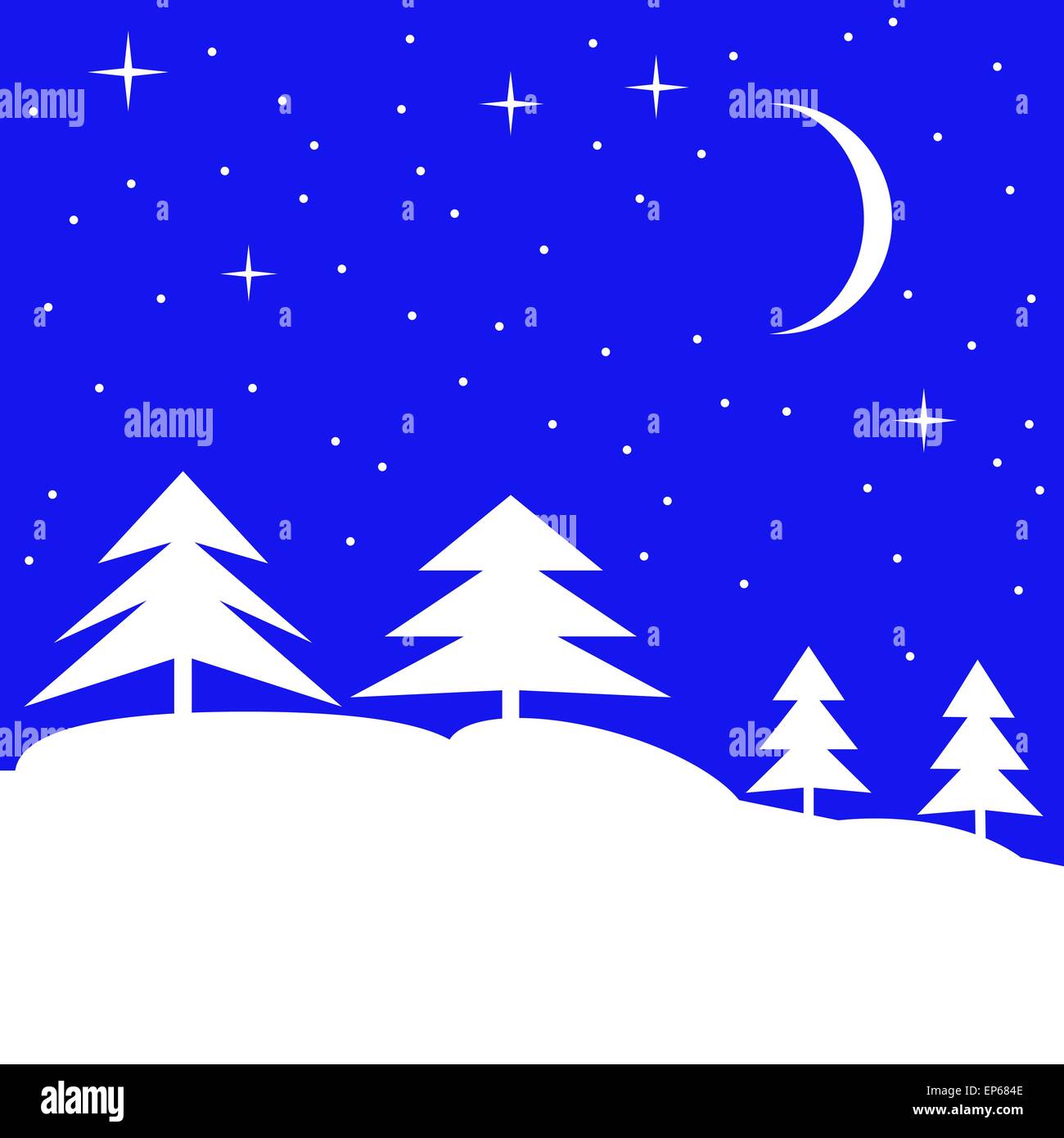 Winter forest landscape. Vector illustration Stock Vector Image & Art ...
