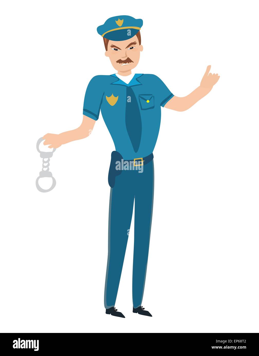 Police officer waving Stock Vector Images - Alamy