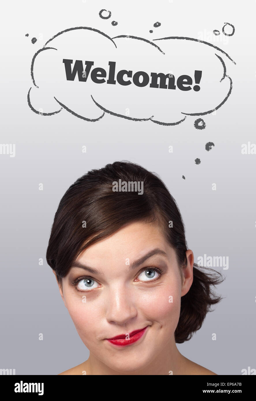 Young girl looking at recreational signs Stock Photo - Alamy