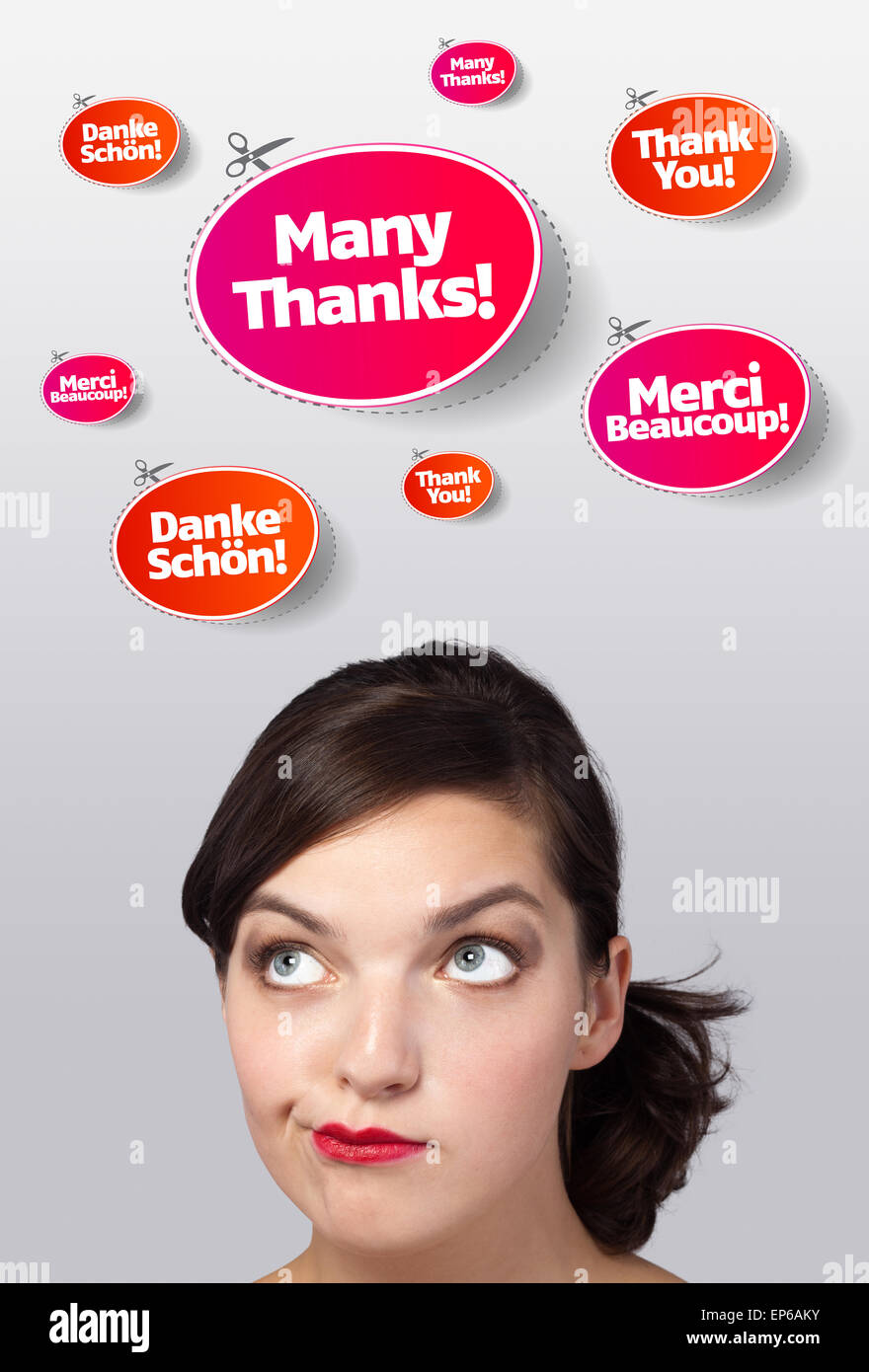 Young girl looking at recreational signs Stock Photo - Alamy