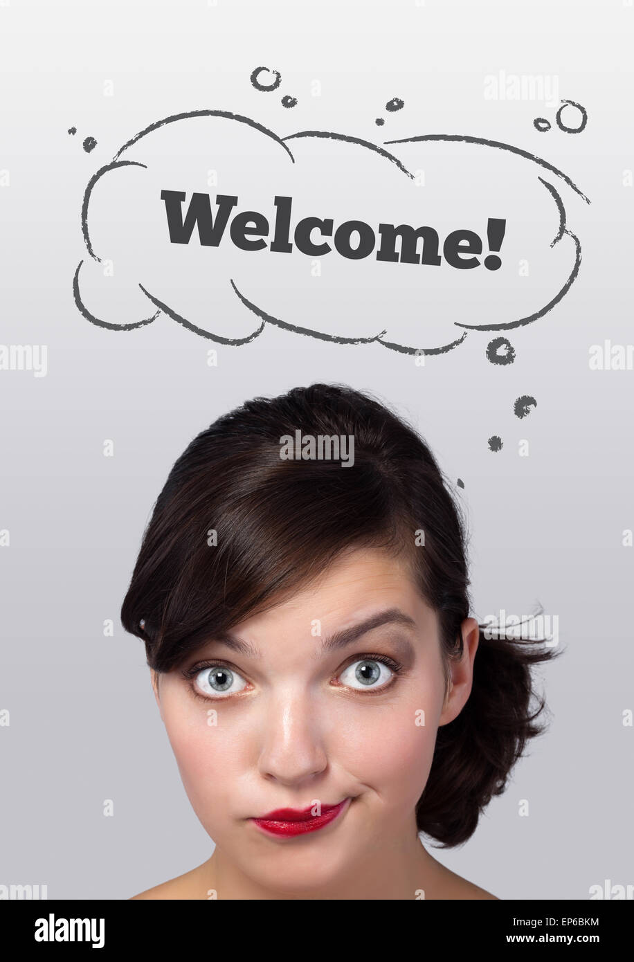 Young girl looking at recreational signs Stock Photo - Alamy