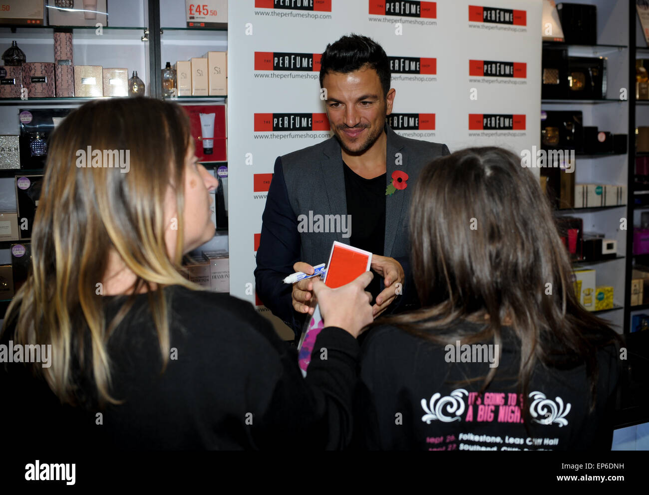 Peter Andre promotes his perfume and greets fans at The Perfume Shop in ...