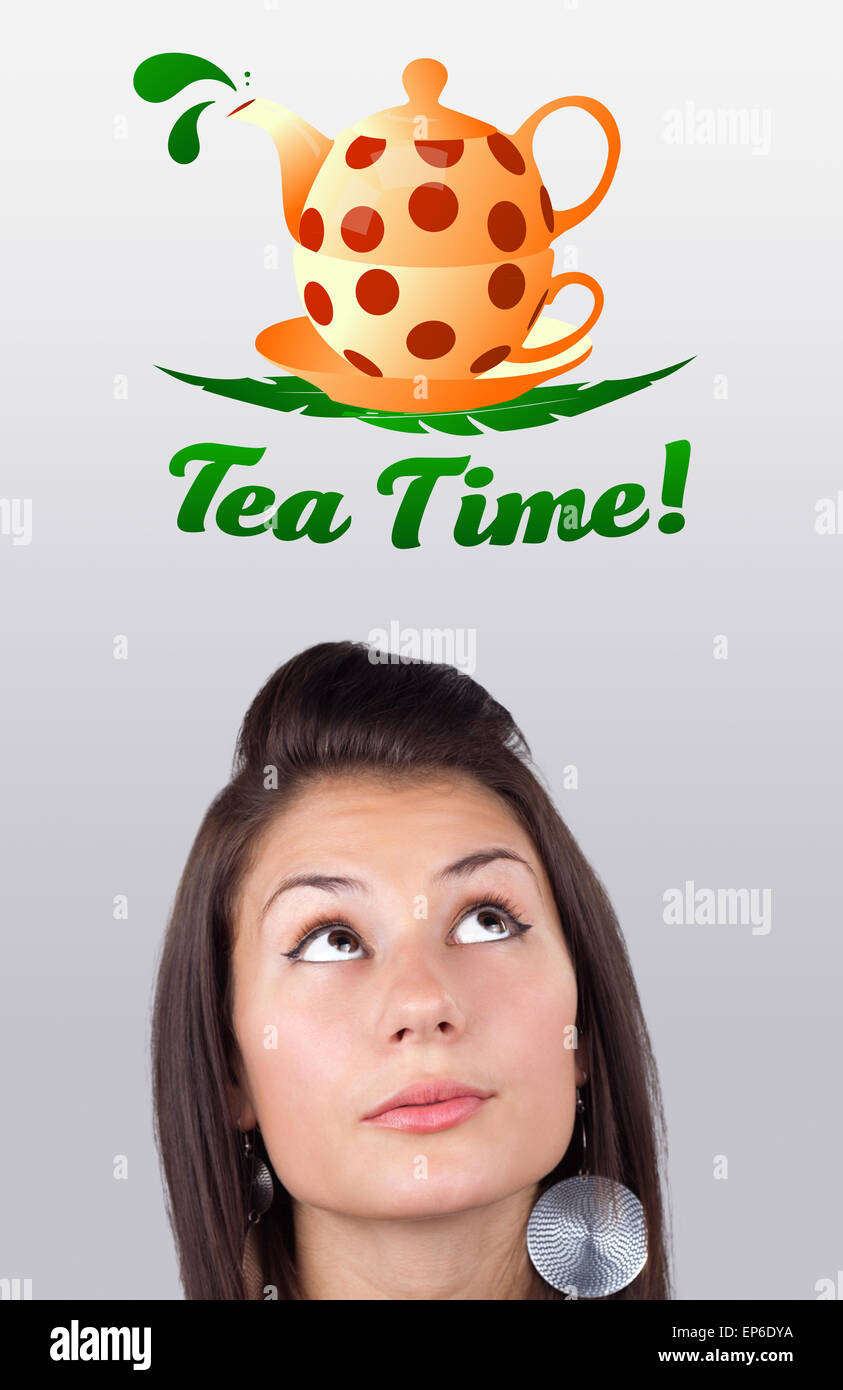 Young girl looking at recreational signs Stock Photo - Alamy
