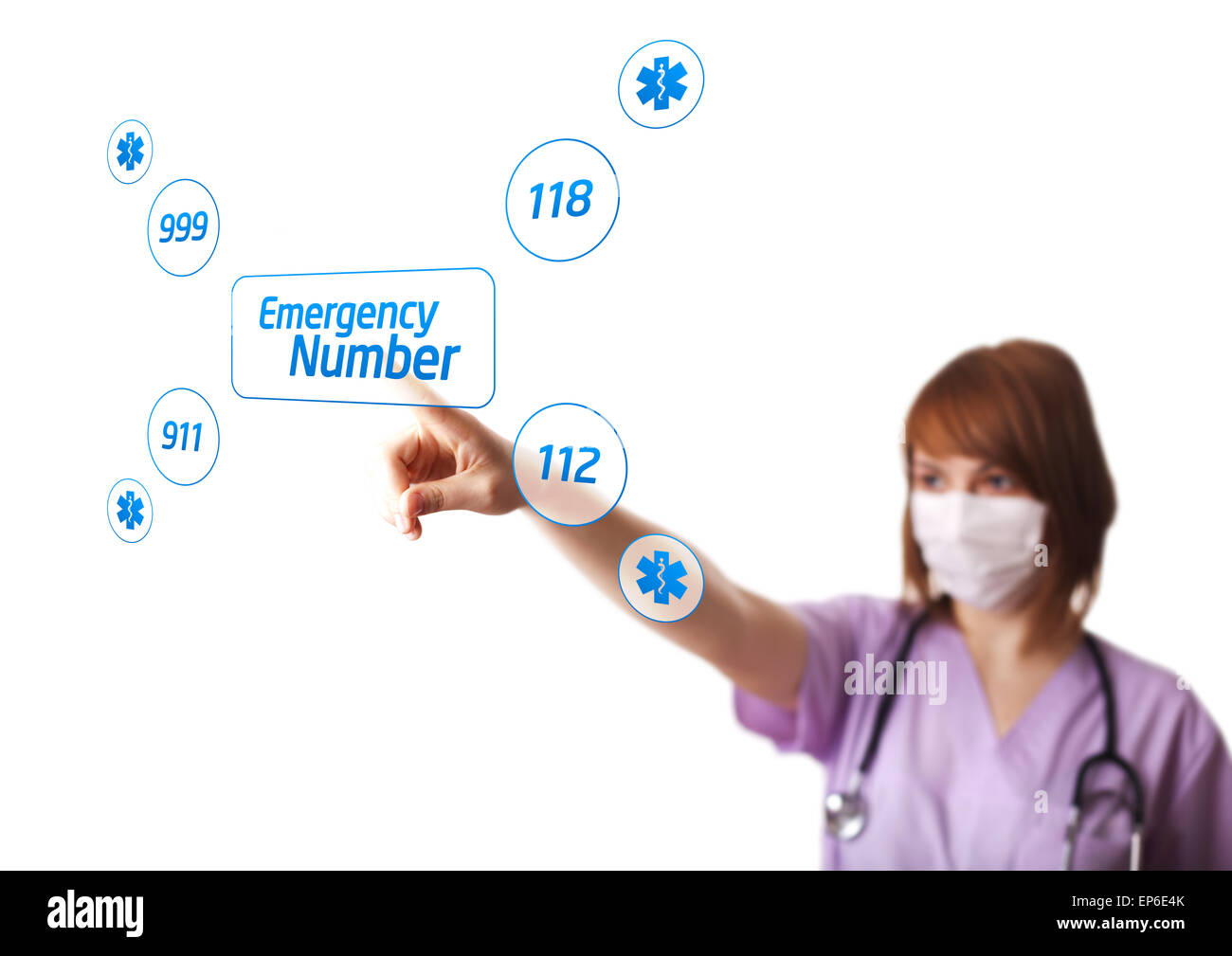 Woman doctor pressing digital button Stock Photo - Alamy Woman doctor pressing digital button Stock Photo - Alamy
