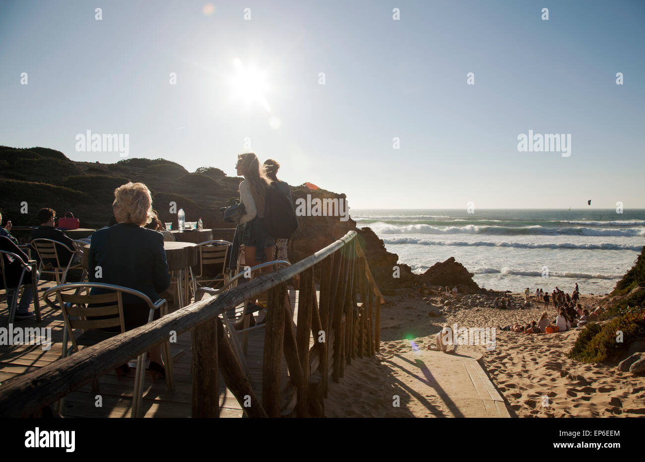 Praia Do Guincho Beach Restaurant Bar - Cascais - Portugal Stock Photo - Alamy