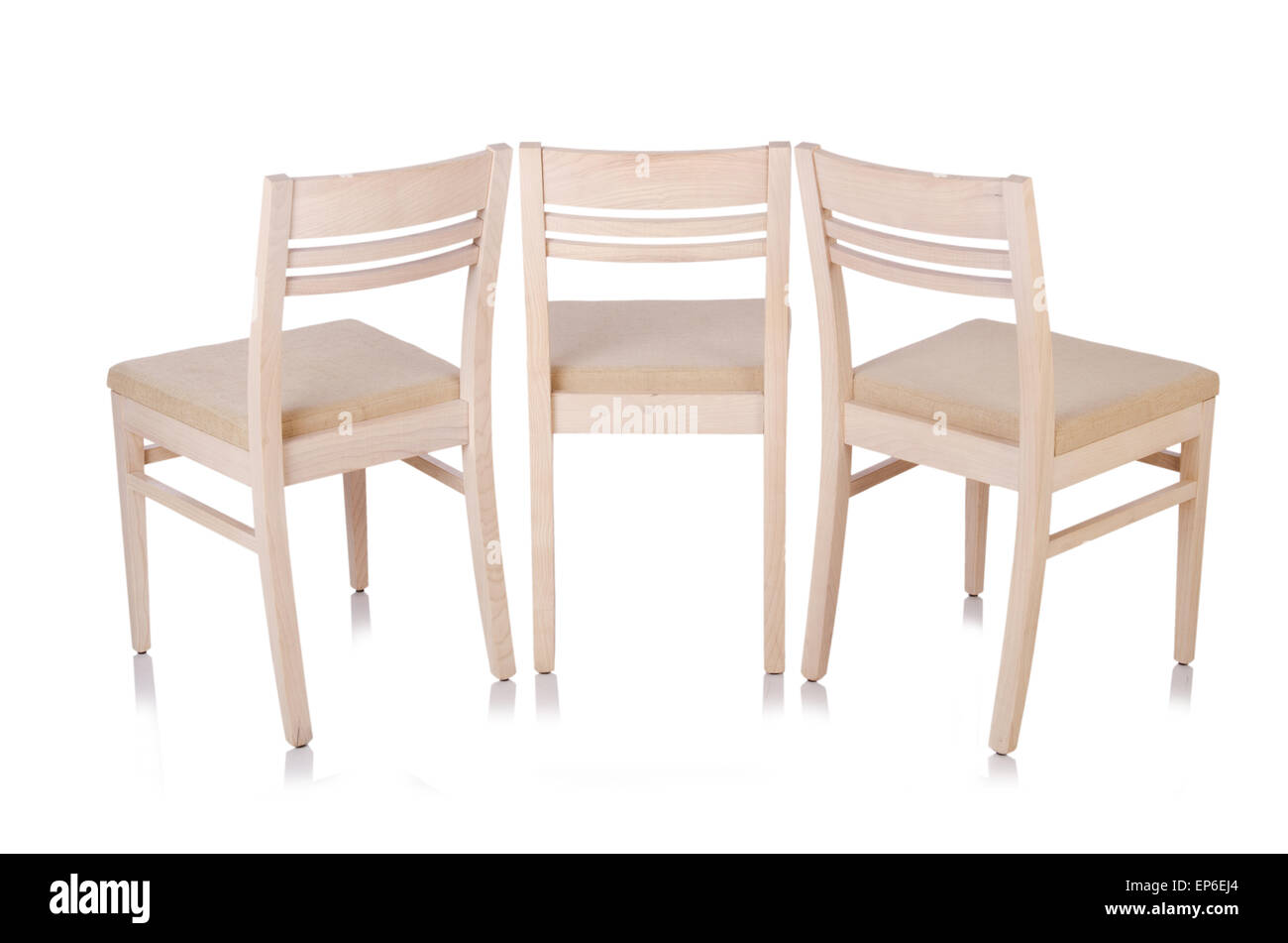 Set of chairs isolated on white Stock Photo - Alamy