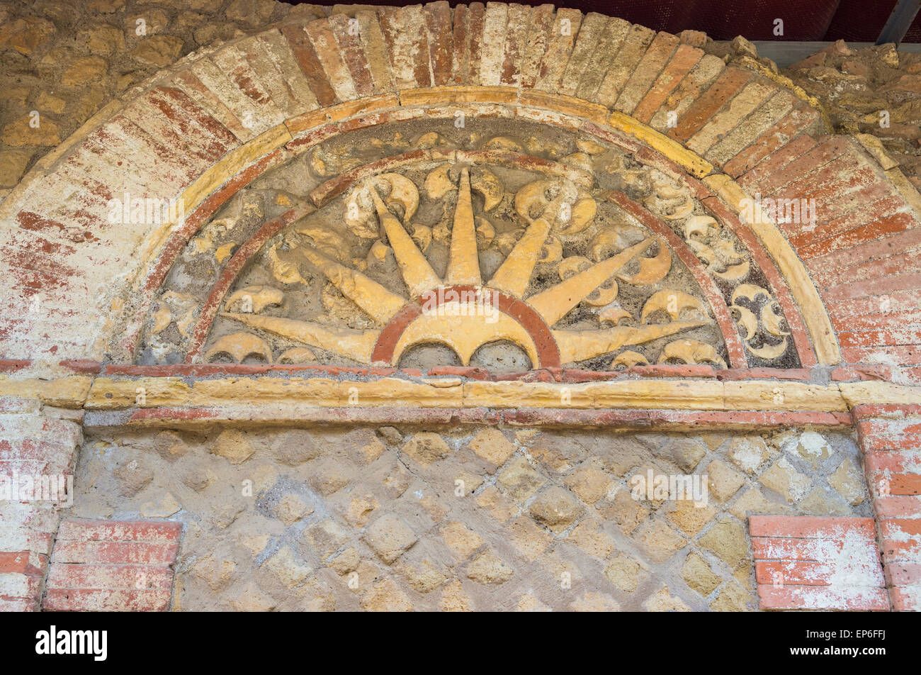 Details of an ancient roman tomb (Tomb of the Small Arches) in the ...