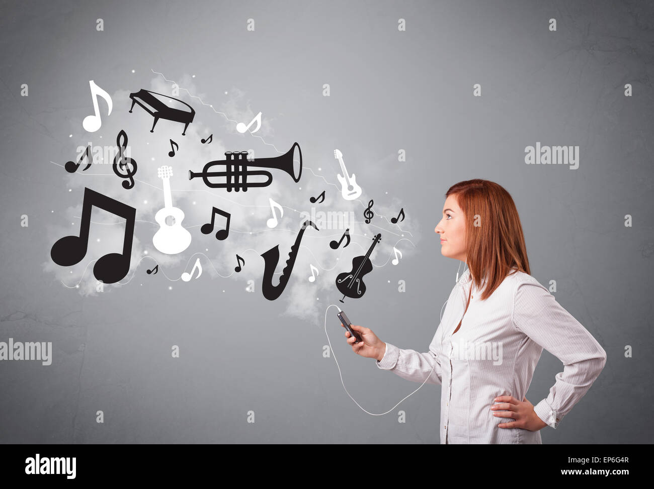 Sign ear music notes hi-res stock photography and images - Alamy
