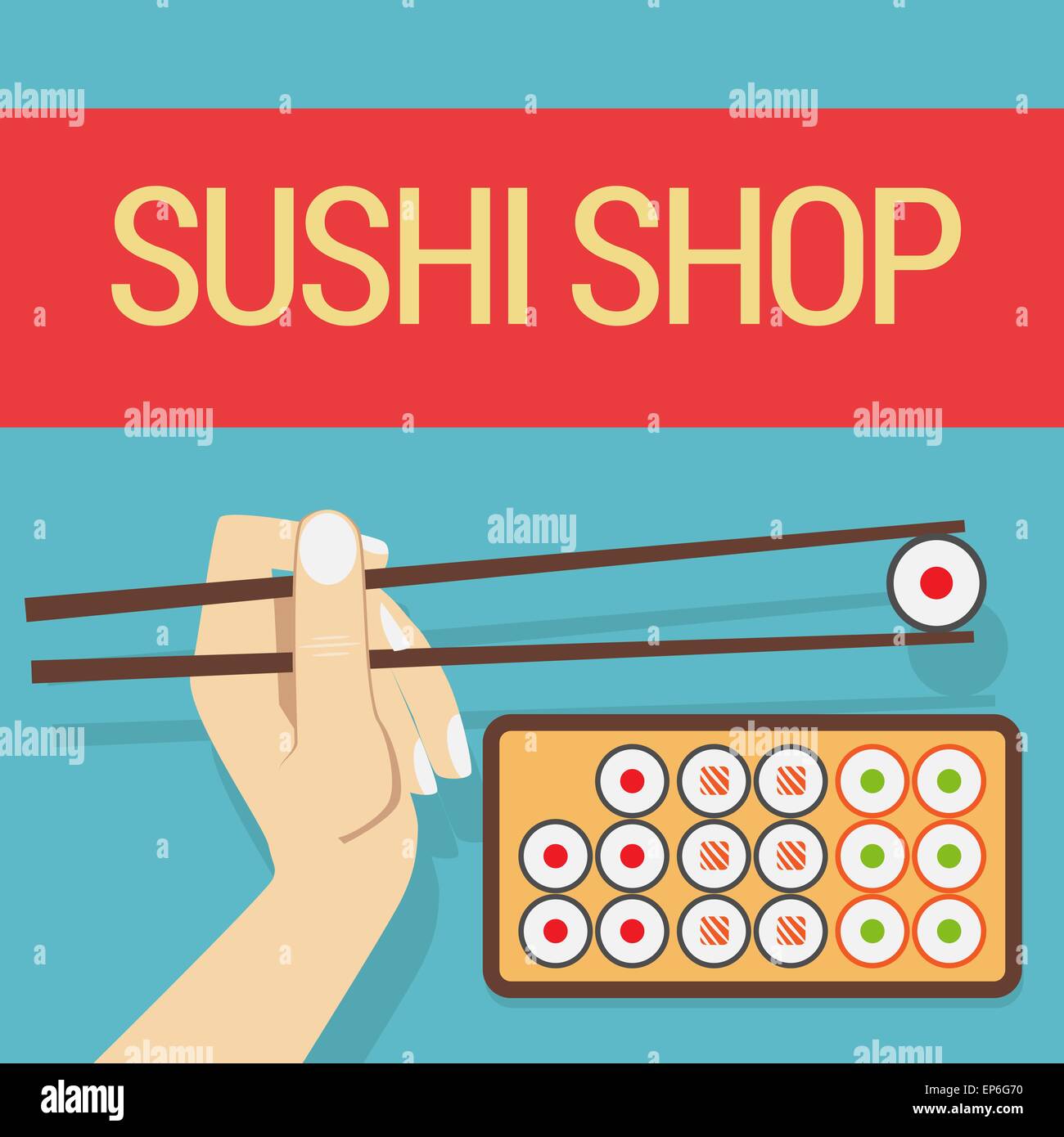 Shop sushi Stock Vector Images - Alamy
