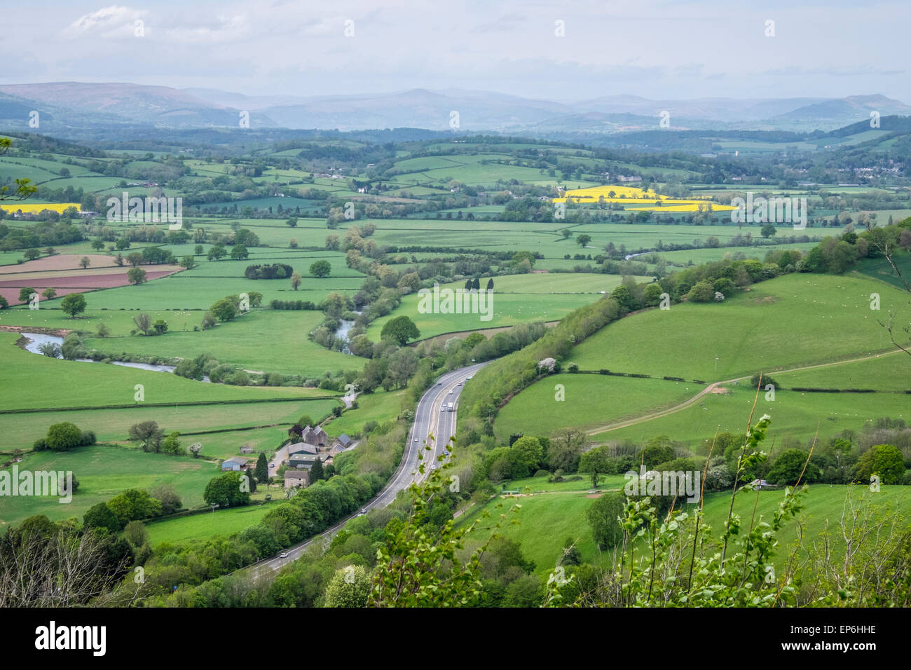 The Usk Valley, South Wales Stock Photo - Alamy