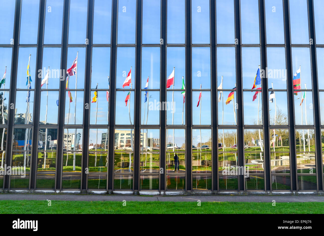 Flying european countries flags hi-res stock photography and images - Alamy