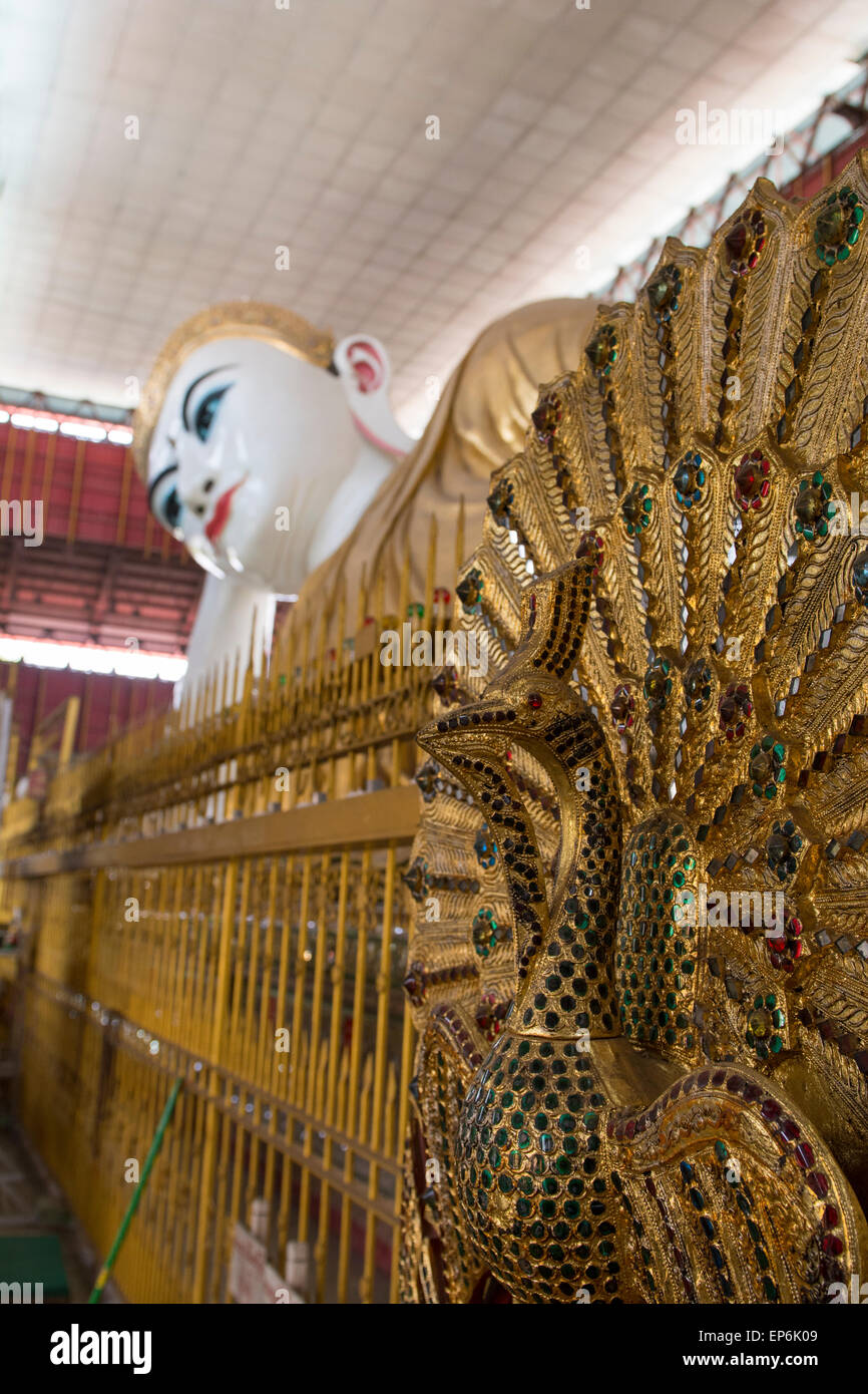 Myanmar (aka Burma), Yangon (aka Rangoon). Chauk Htat Kyi Pagoda, 100 ...