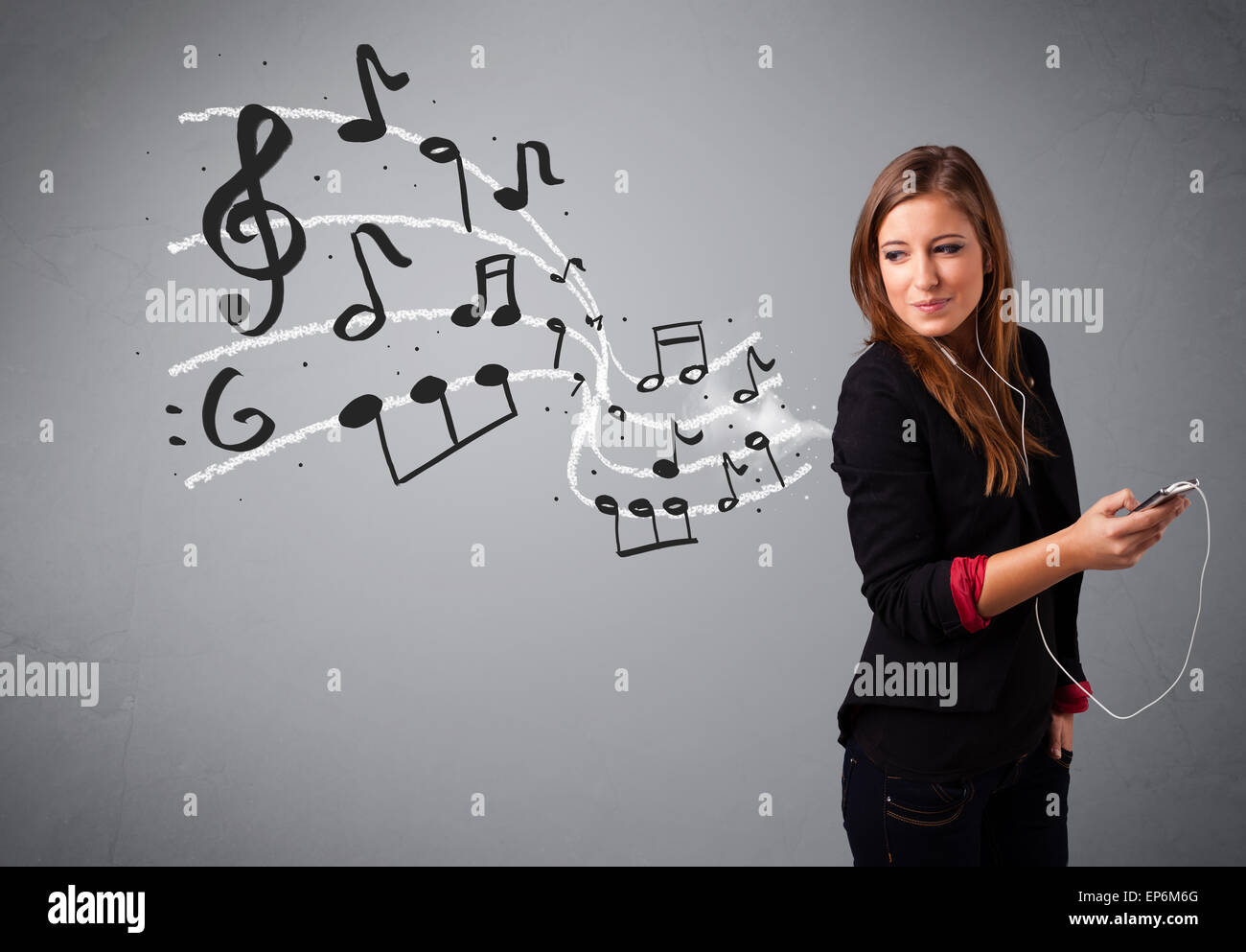 Ear music notes symbol hi-res stock photography and images - Alamy