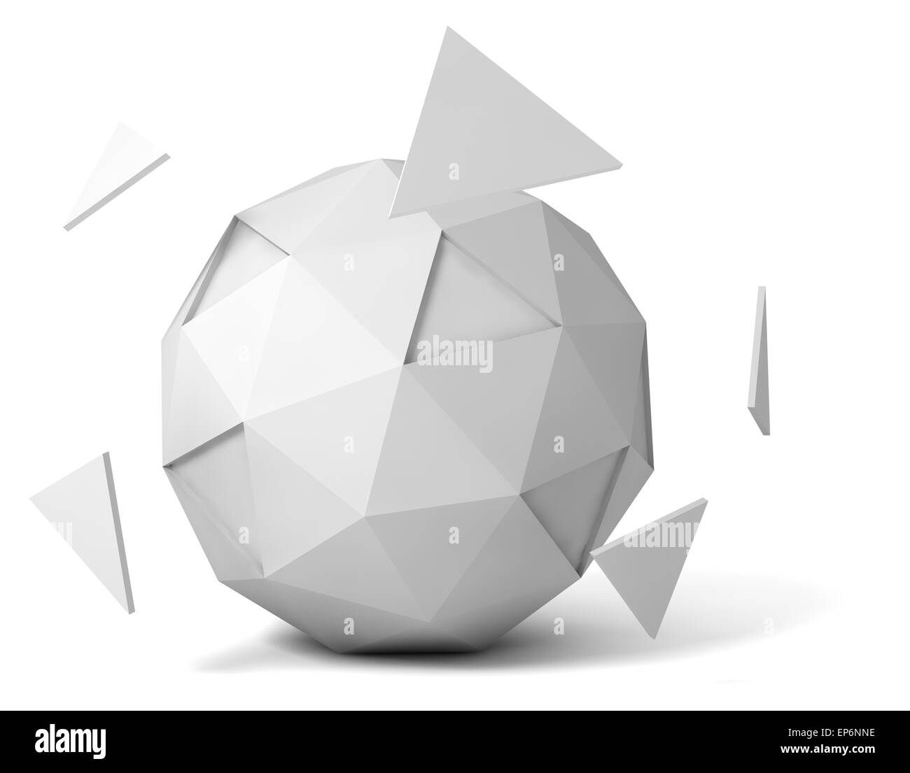 3d gray polyhedron on hi-res stock photography and images - Alamy