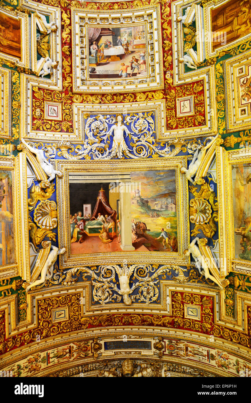 Ceiling Vatican Museum Rome Italy IT EU Europe Stock Photo - Alamy