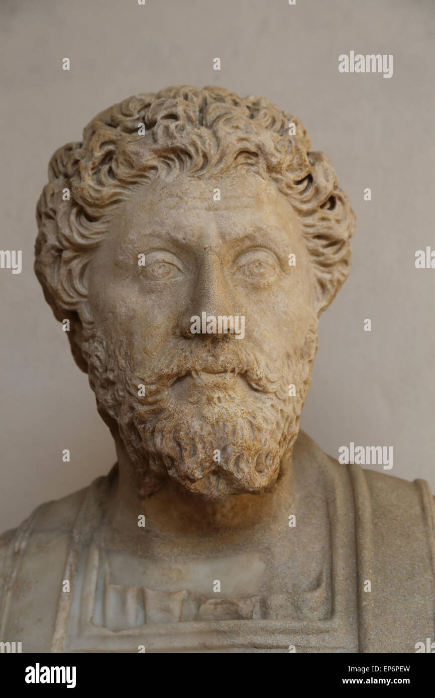 Marcus Aurelius (121-180 AD). Roman Emperor. Last of th Five Good ...