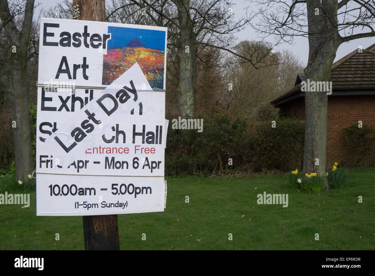 Signs for Easter Art Show Stock Photo - Alamy
