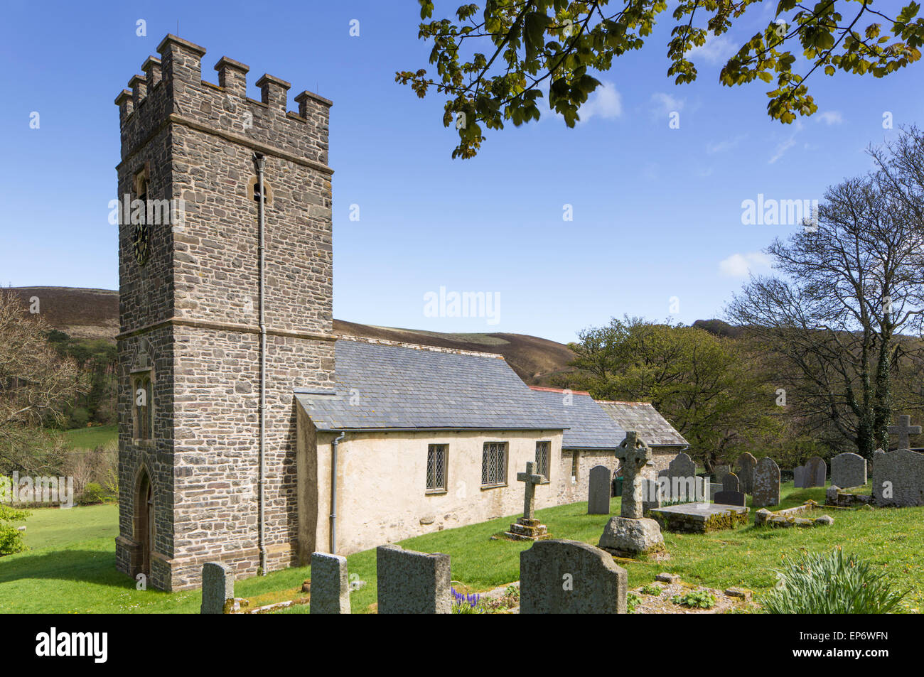 St Mary's Church, Oare Exmoor National Park, Somerset, England, UK ...