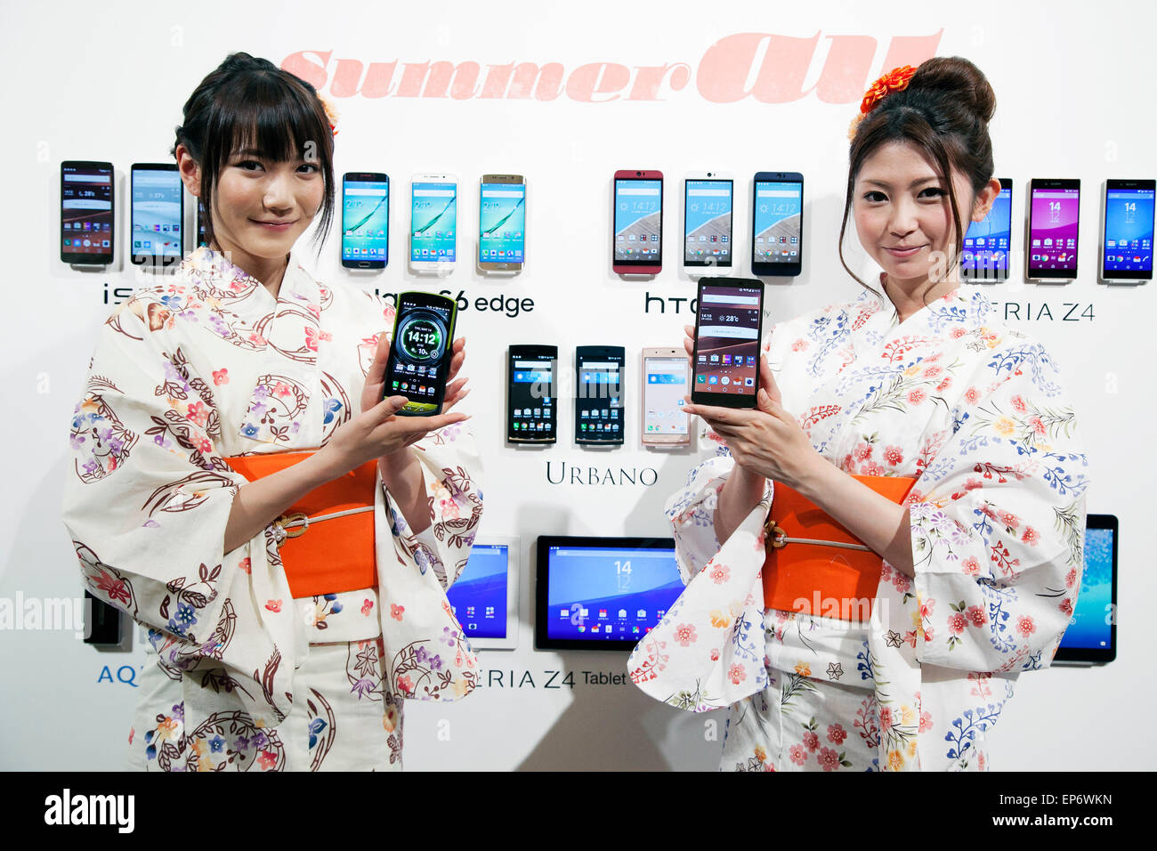 Tokyo, Japan. 14th May, 2015. Models wearing traditional Japanese ...