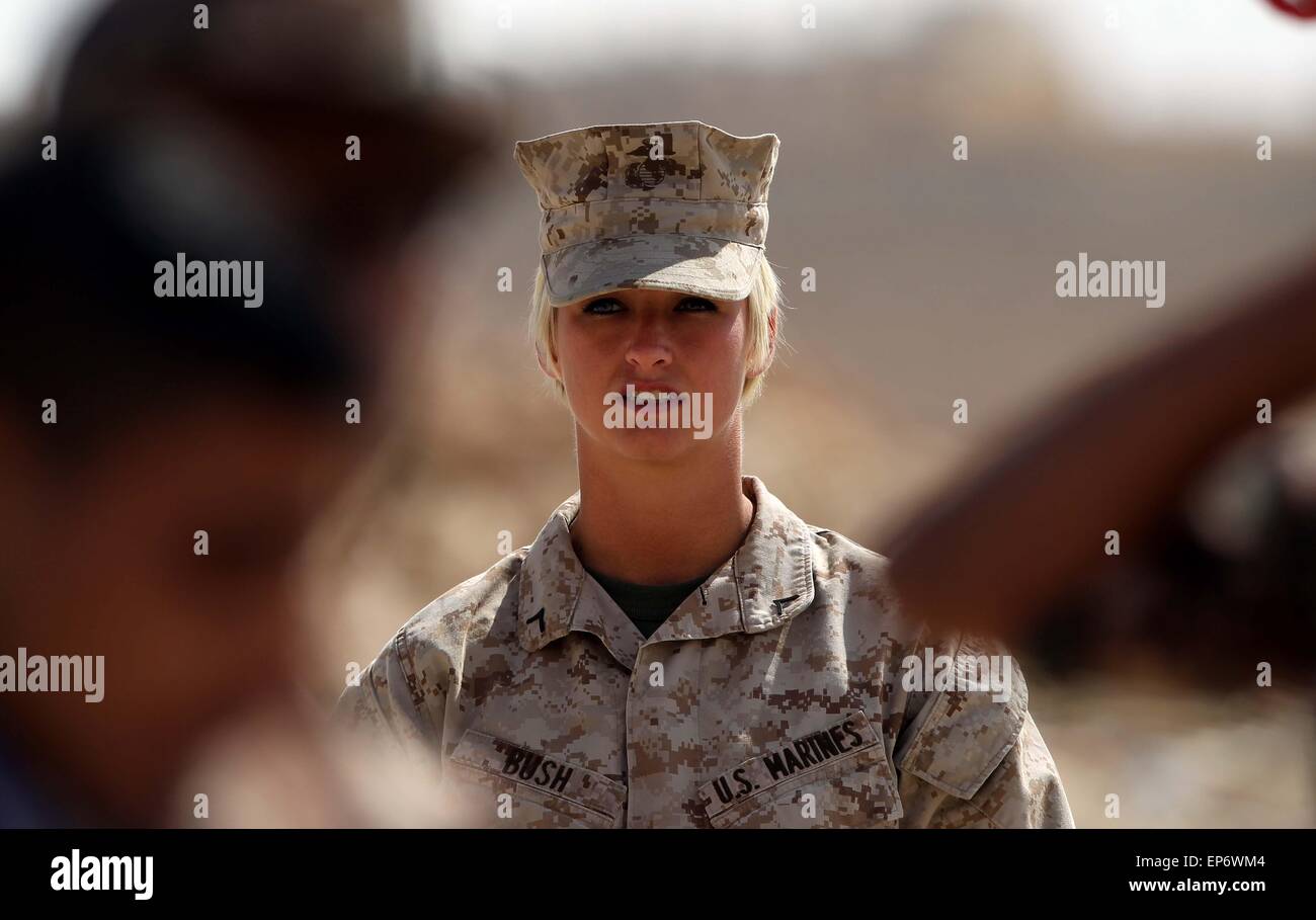 Zarqa, Jordan. 14th May, 2015. A U.S. officer is seen before a rescue ...