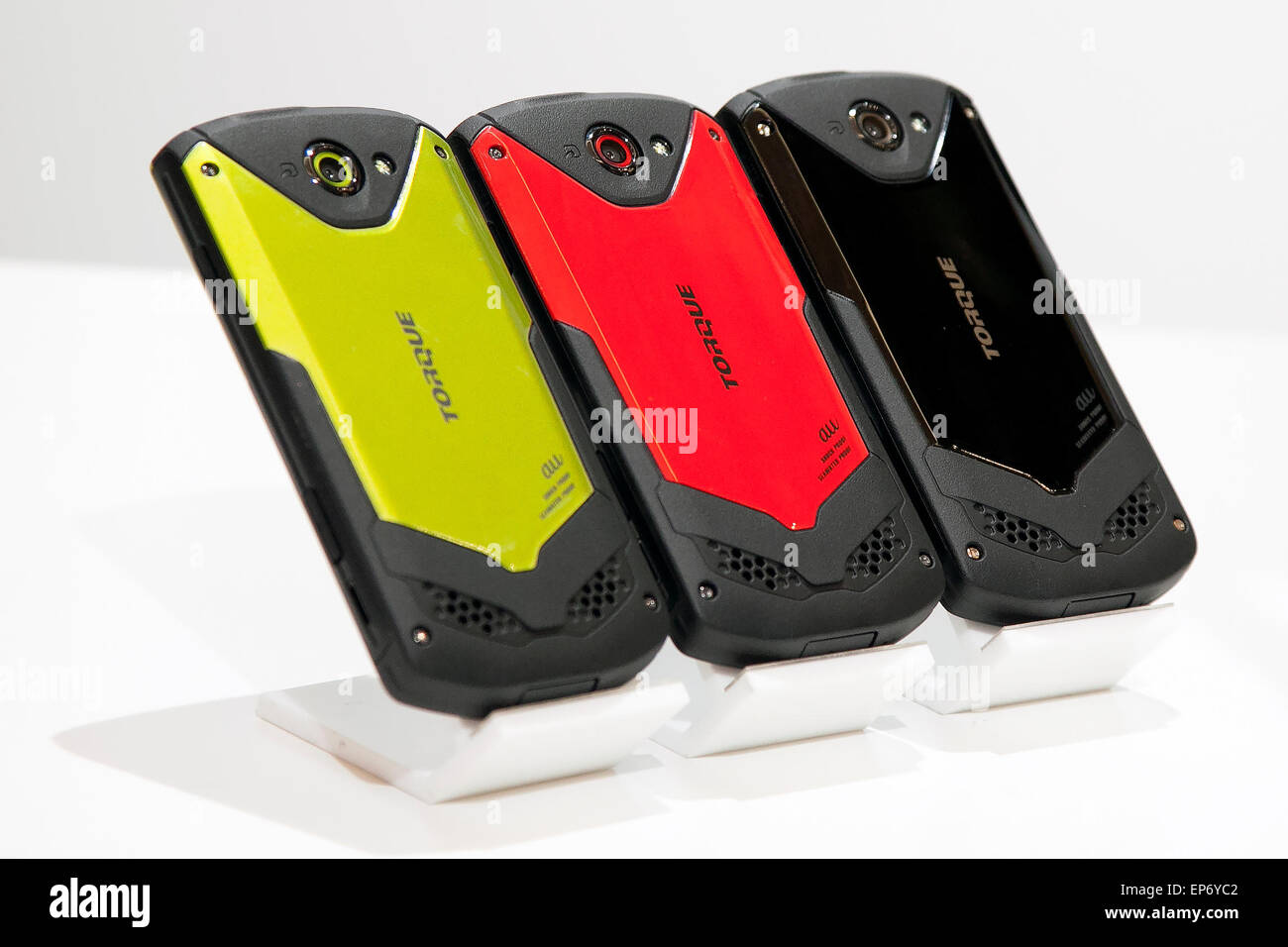 Tokyo, Japan. 14th May, 2015. Samples of the new ''TORQUE'' on display ...