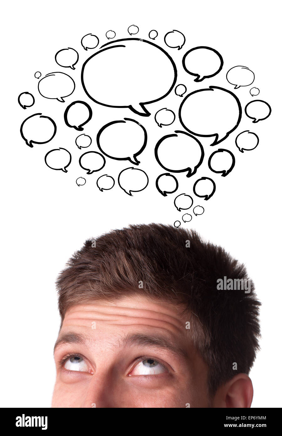 Man bubbles over head hi-res stock photography and images - Alamy