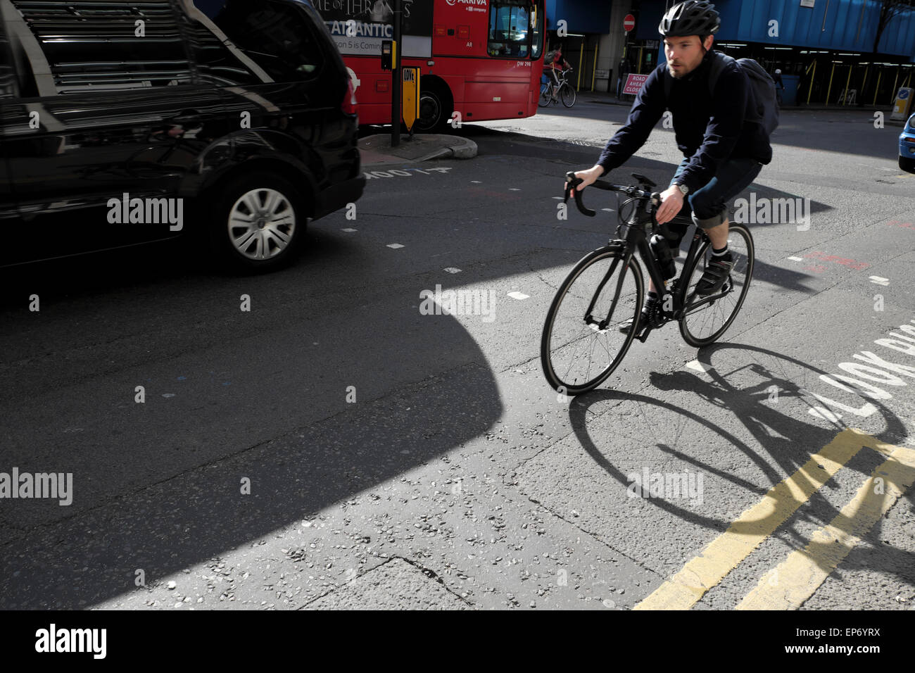 Cyclist London UK KATHY DEWITT Stock Photo - Alamy