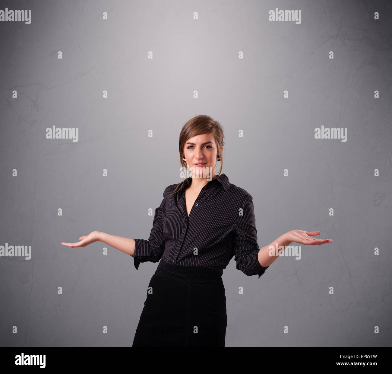 beautiful young lady juggling with copy space Stock Photo - Alamy