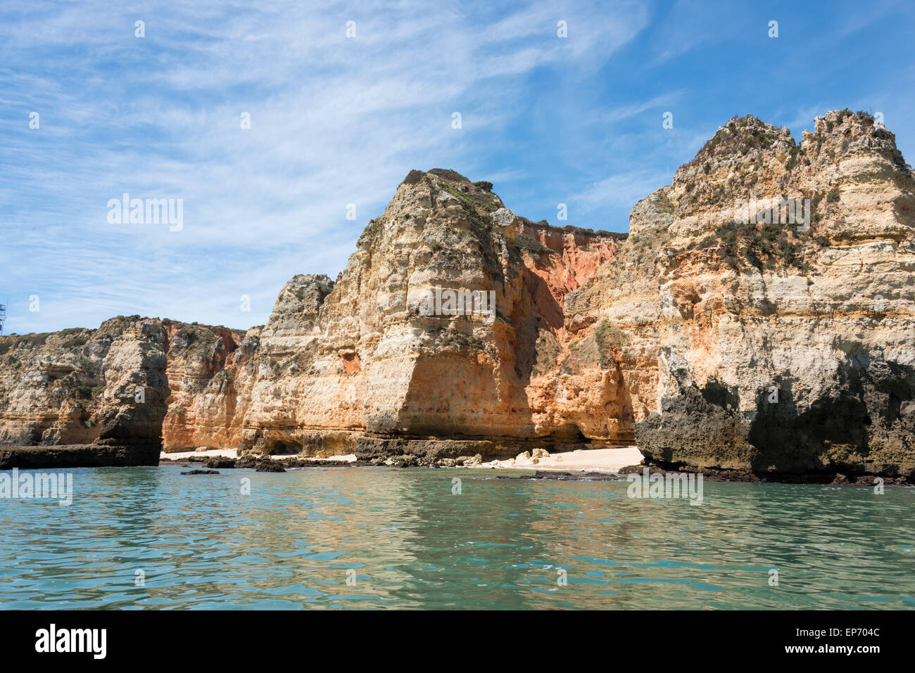 rocks and cliff in algarve city lagos in Portugal, the most beautifull ...
