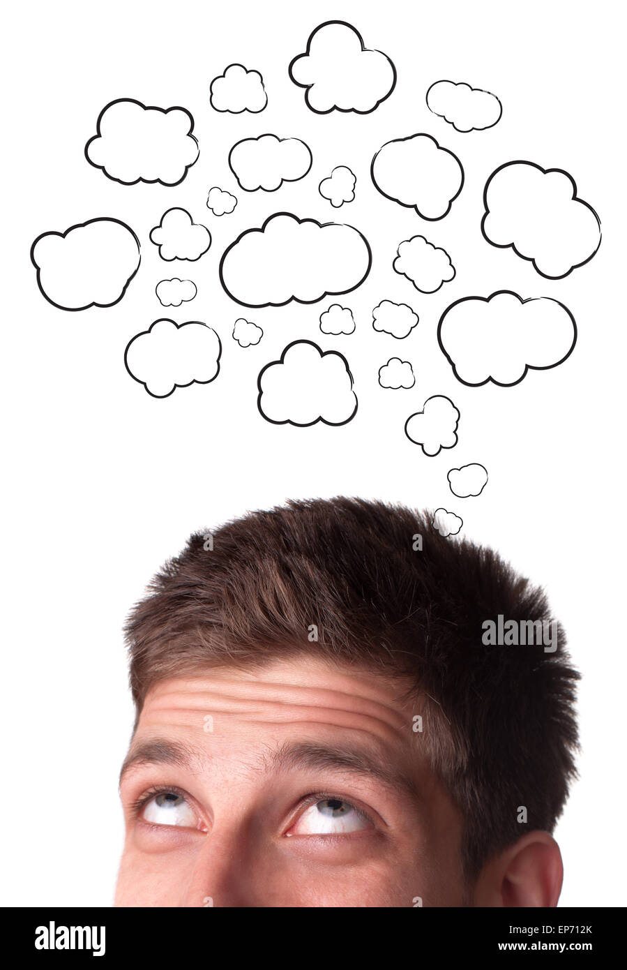 Cartoon brain thought bubble hi-res stock photography and images - Alamy