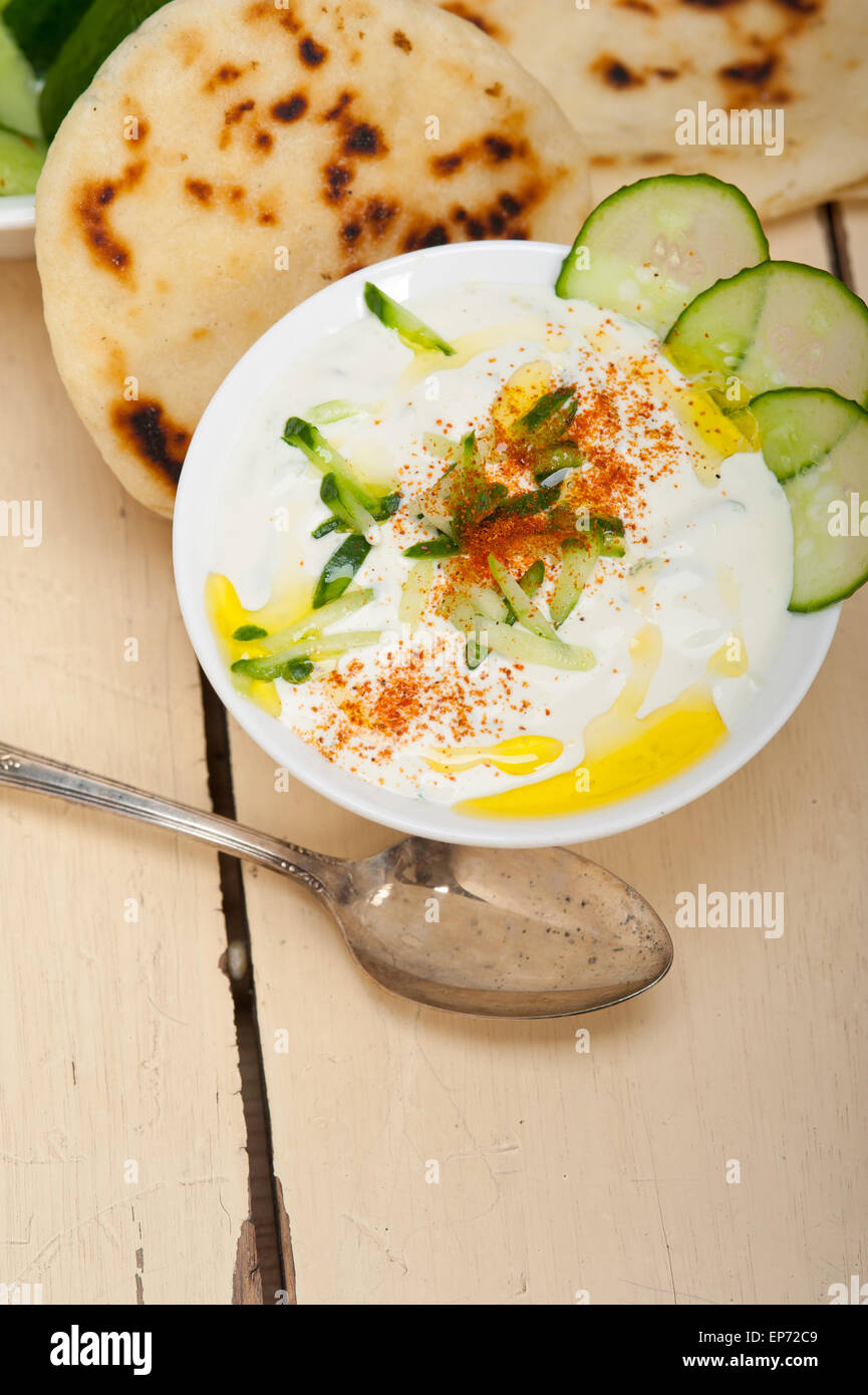 Arab middle east salatit laban wa kh’yar Khyar Bi Laban goat yogurt and ...
