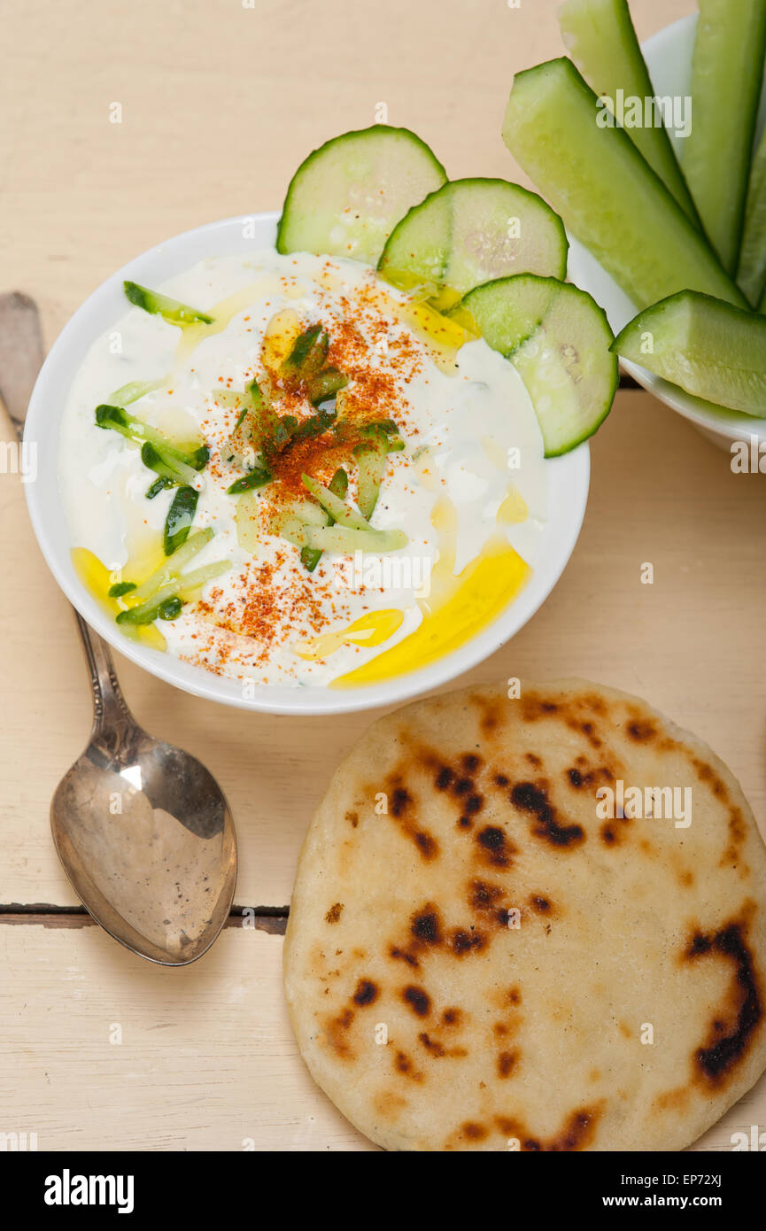 Arab middle east salatit laban wa kh’yar Khyar Bi Laban goat yogurt and ...